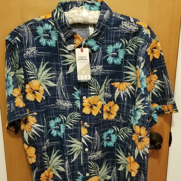IZOD Saltwater | Shirts | Mens Hawaiian Shirt Xl | Poshmark
